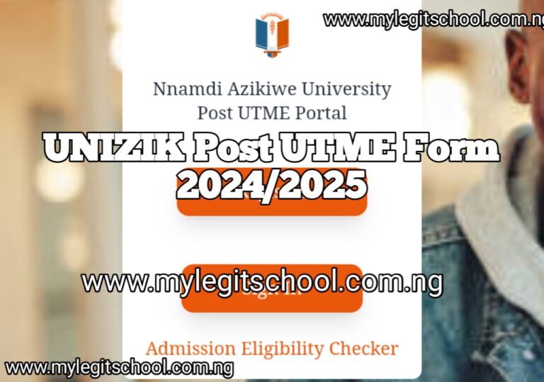 UNIZIK Post UTME Form and Portal for 2025/2026 is Out | Apply Now! - My ...
