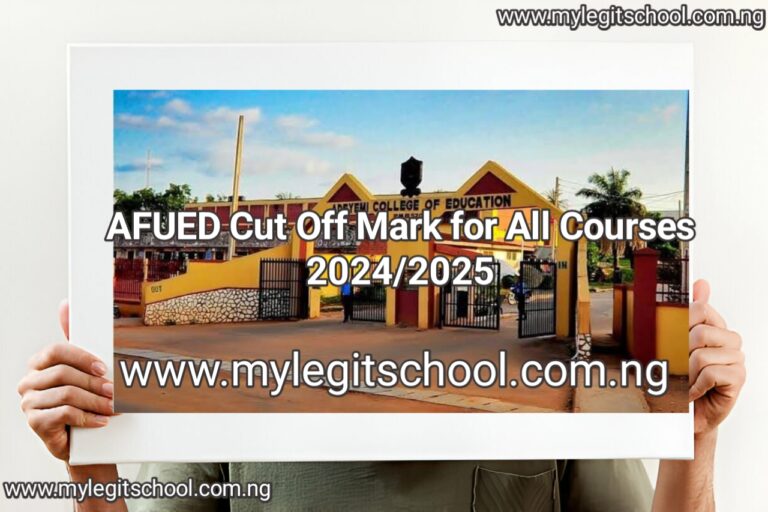 Approved AFUED Cut-Off Marks for All Courses 2025/2026