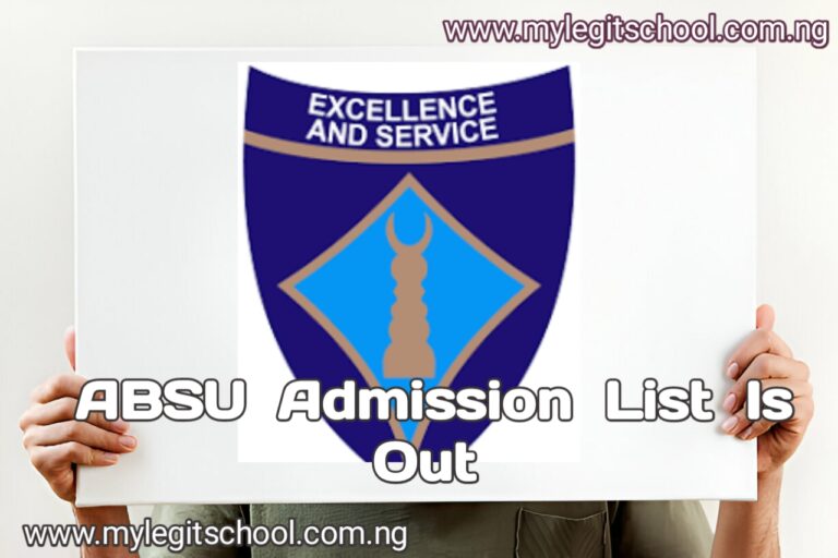 ABSU Admission List 2025/2026 Academic Session is Out - My Legit School