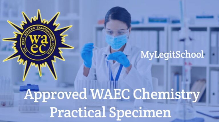 Approved WAEC Chemistry Practical Specimen 2025/2026 - My Legit School