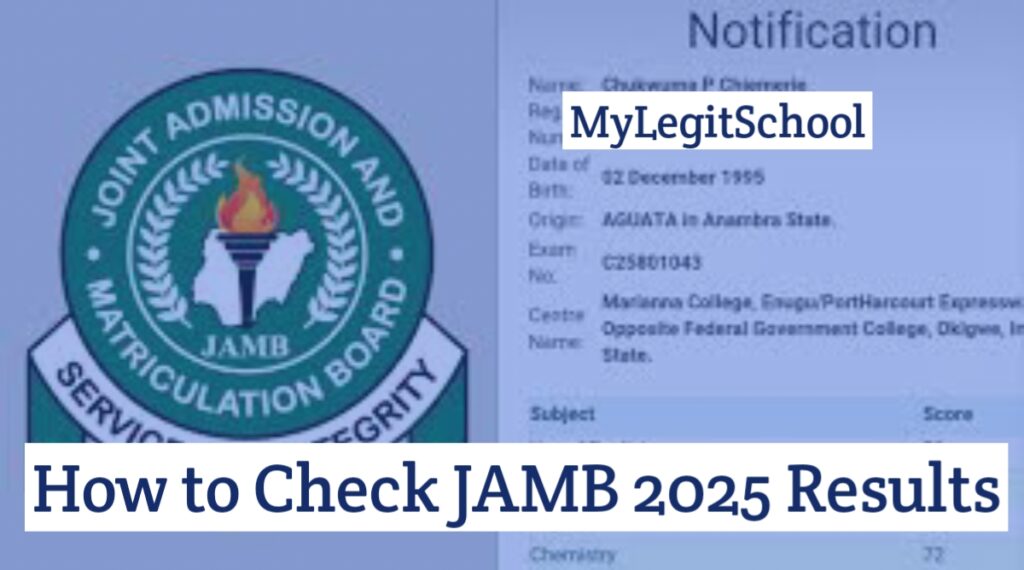 How To Check JAMB 2025 Results | A Simple Guide - My Legit School