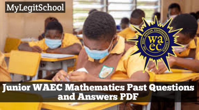 Junior WAEC Mathematics Past Questions and Answers PDF 2025 - My Legit ...